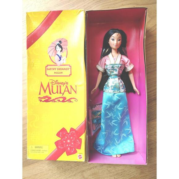 Mattel | Toys | Nib Satiny Shimmer Mulan Barbie Doll Mattel Walt Disney ...